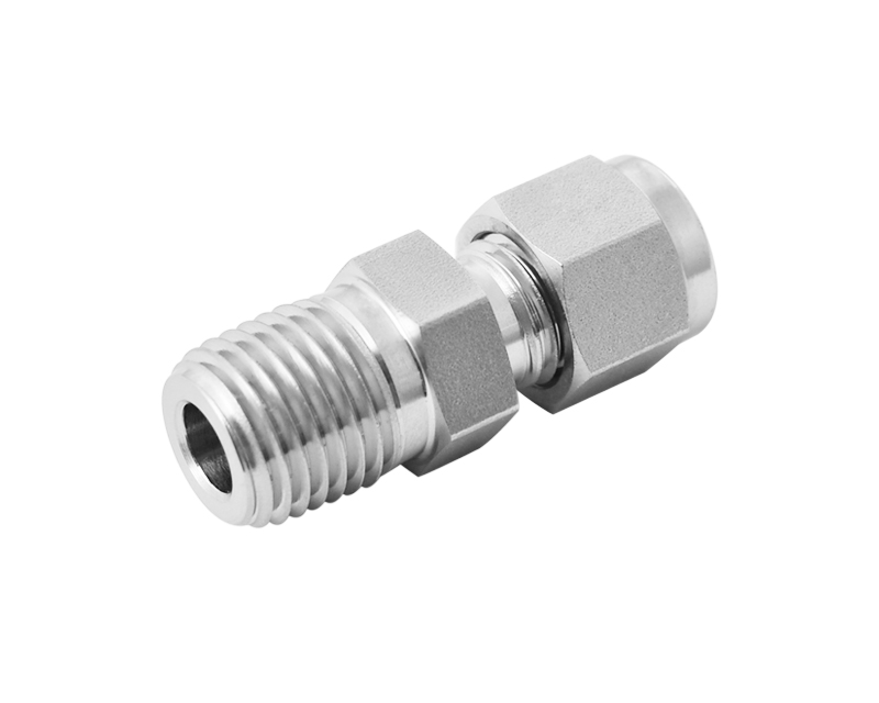 Thermocouple Connector, 316SS, 1/4in. Tube OD, 2-Ferrule x 1/4in. (M ...